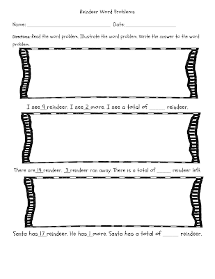 Lovely Literacy & More: Reindeer Math