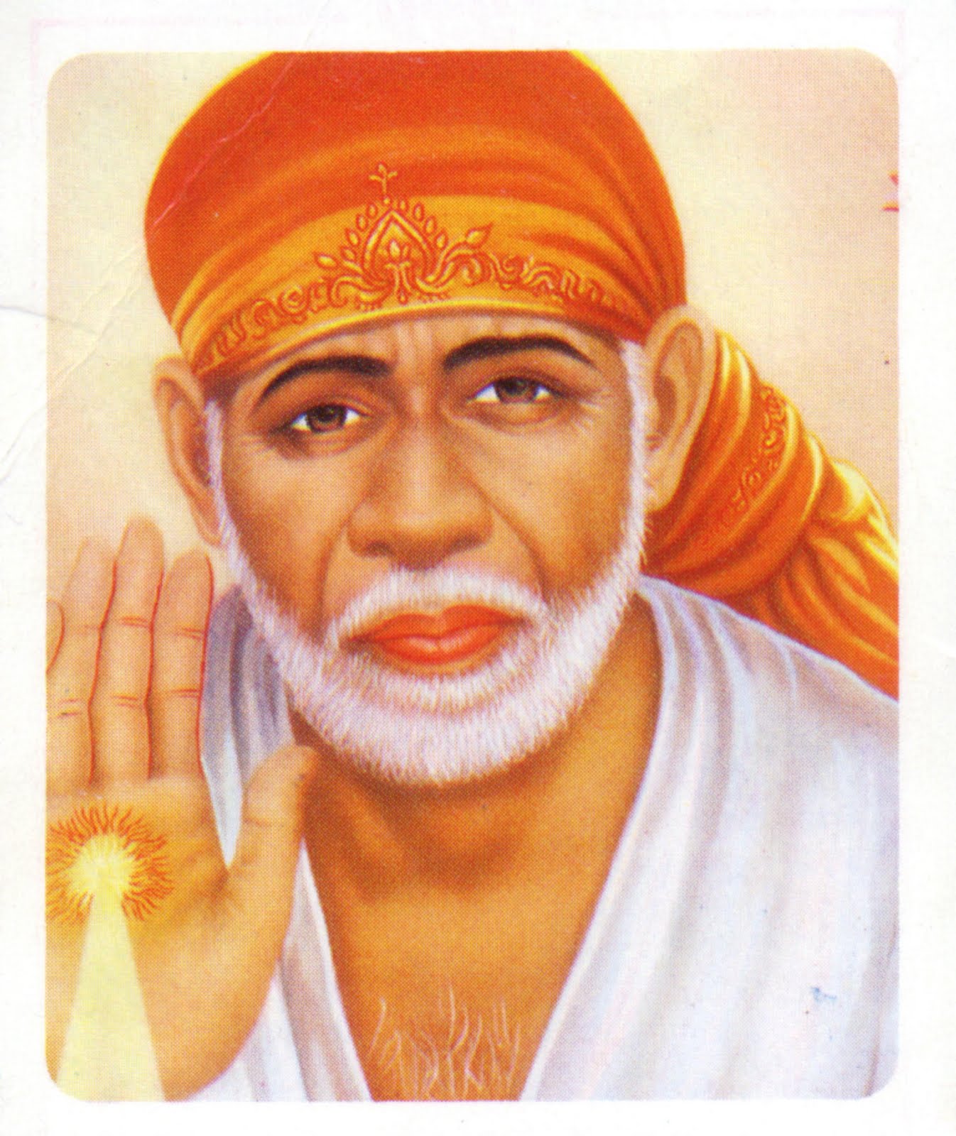 Saibaba Orange Dress Wallpaper | SPIRITUAL