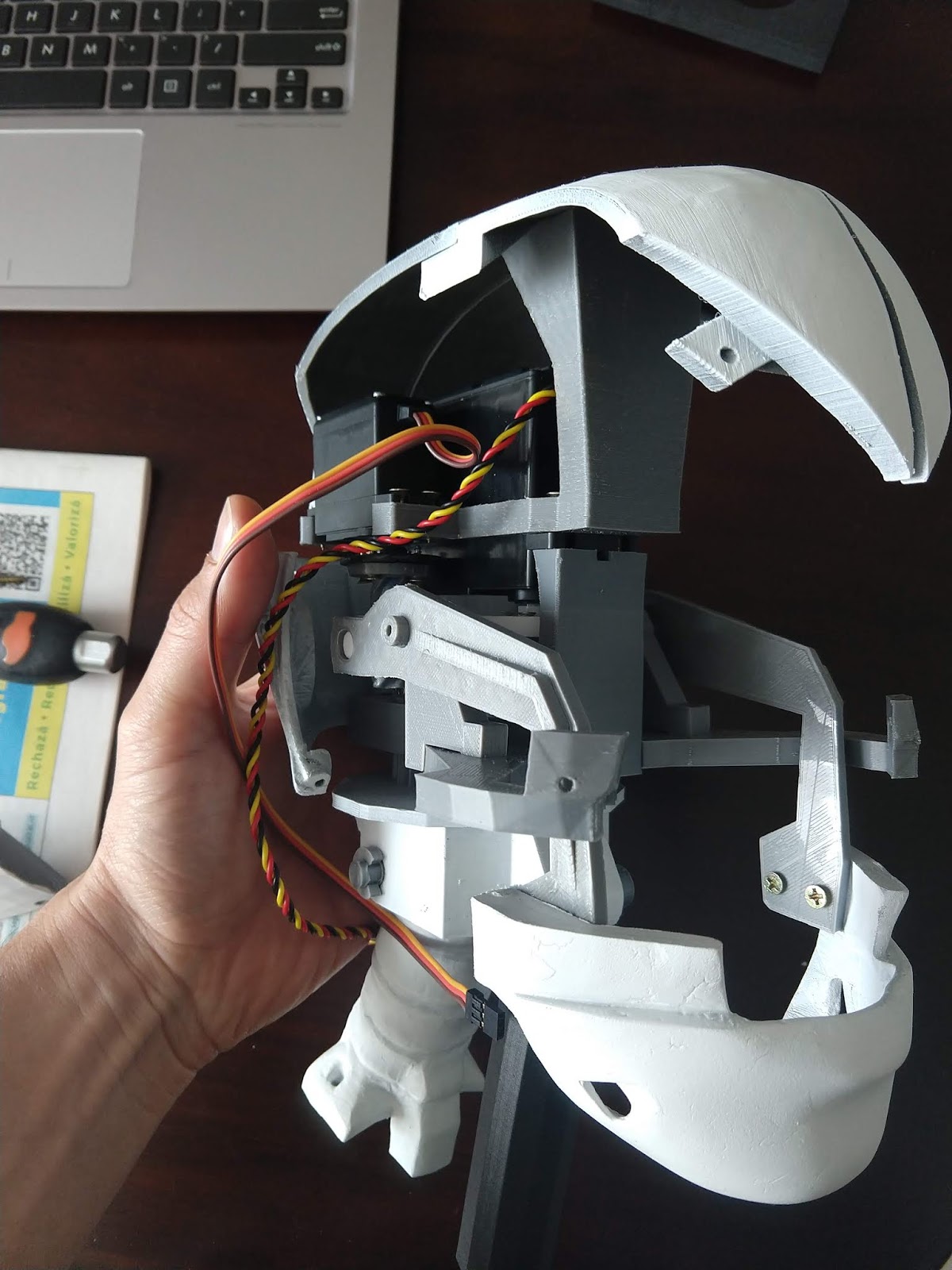 One Curious Robot: Humanoid Robot Head (based on InMoov project)