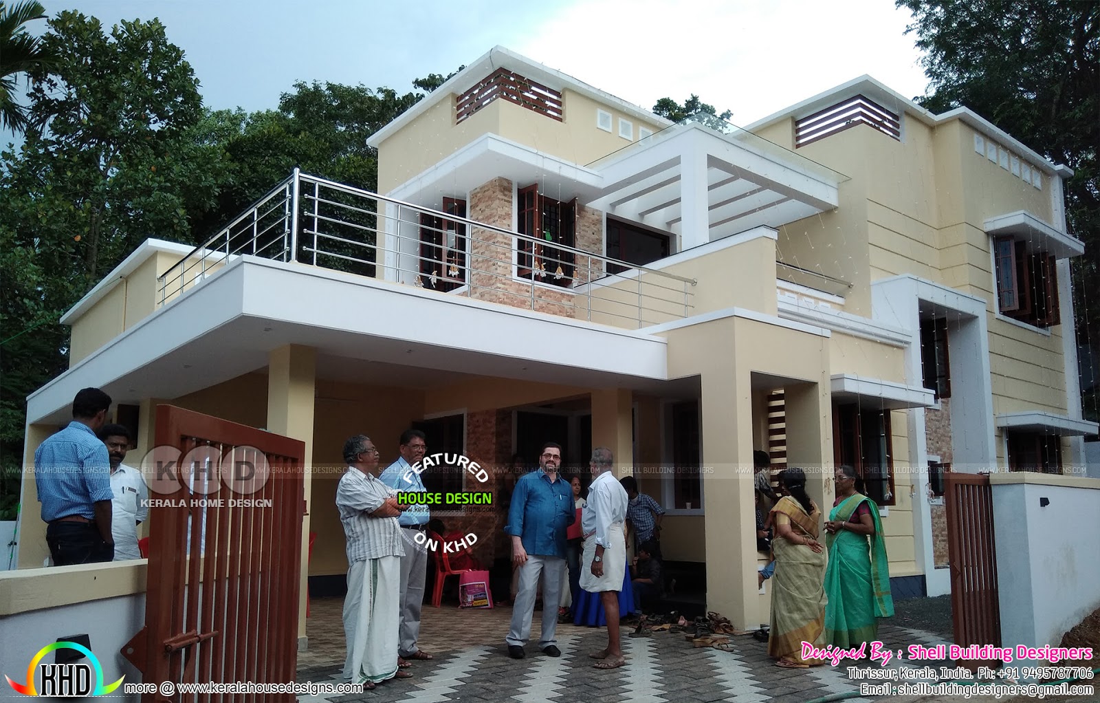 1958 sq-ft finished house with its 3d rendering - Kerala Home Design ...