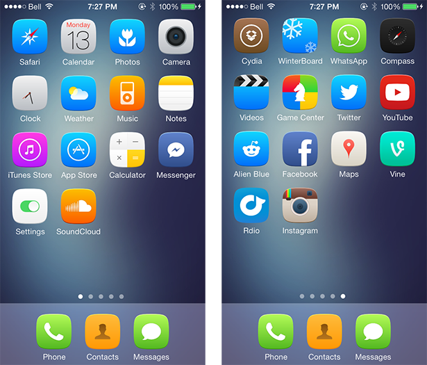 Your World Tricks: Best 10 Winterboard Themes for iOS 7 in 2014