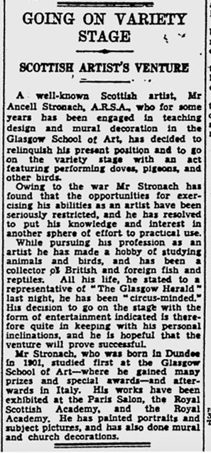 Zoology Jottings: Ancell Stronach: Artist to Artiste (and Amateur ...