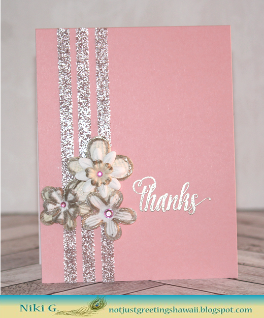Stampn'HI: Girly Sparkly Thanks for a2z Scrapbooking