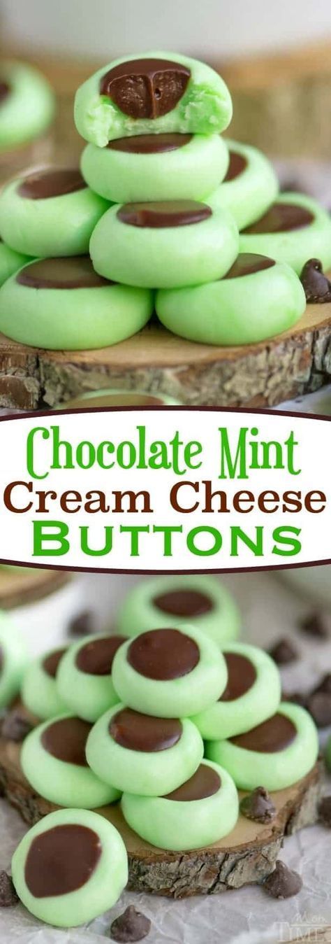 CHOCOLATE MINT CREAM CHEESE BUTTONS - Book Of Recipes