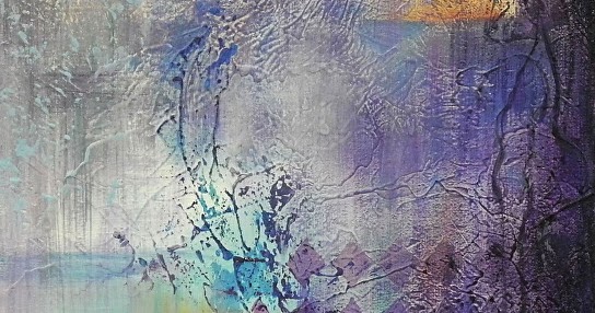 Daily Painters Abstract Gallery: Abstract Painting "A NOCTURNE WEB" by ...