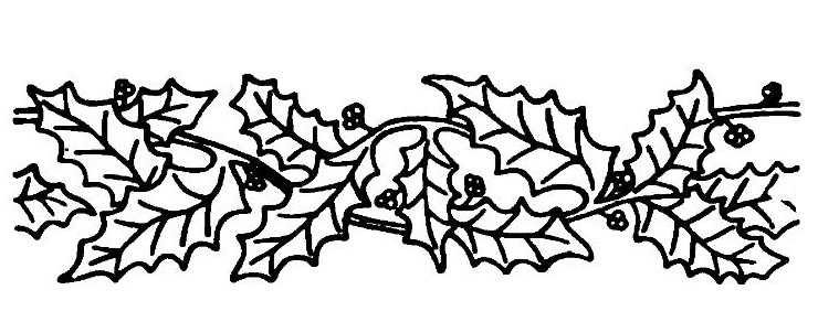 Piešiniai ir darbeliai: Spalvinimo paveiksliukas- Kalėdinė girlianda