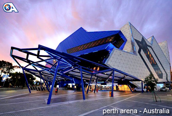 Koran Arsitektur: Perth Arena - Australia, iconic entertainment venue!