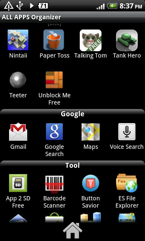 Apk Android: All Apps Organizer v1.20 Android