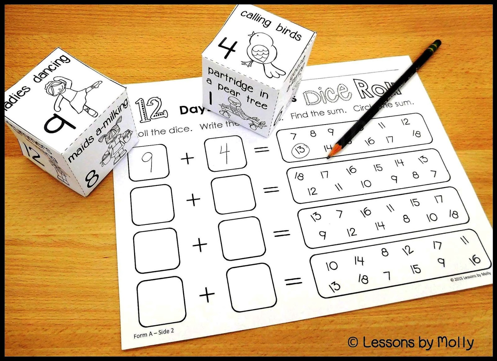 Lessons by Molly: Twelve Days of Christmas Math