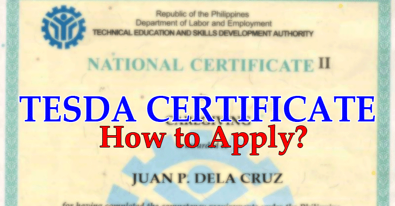 How to Apply for Assessment and Certification in TESDA (NC/COC)