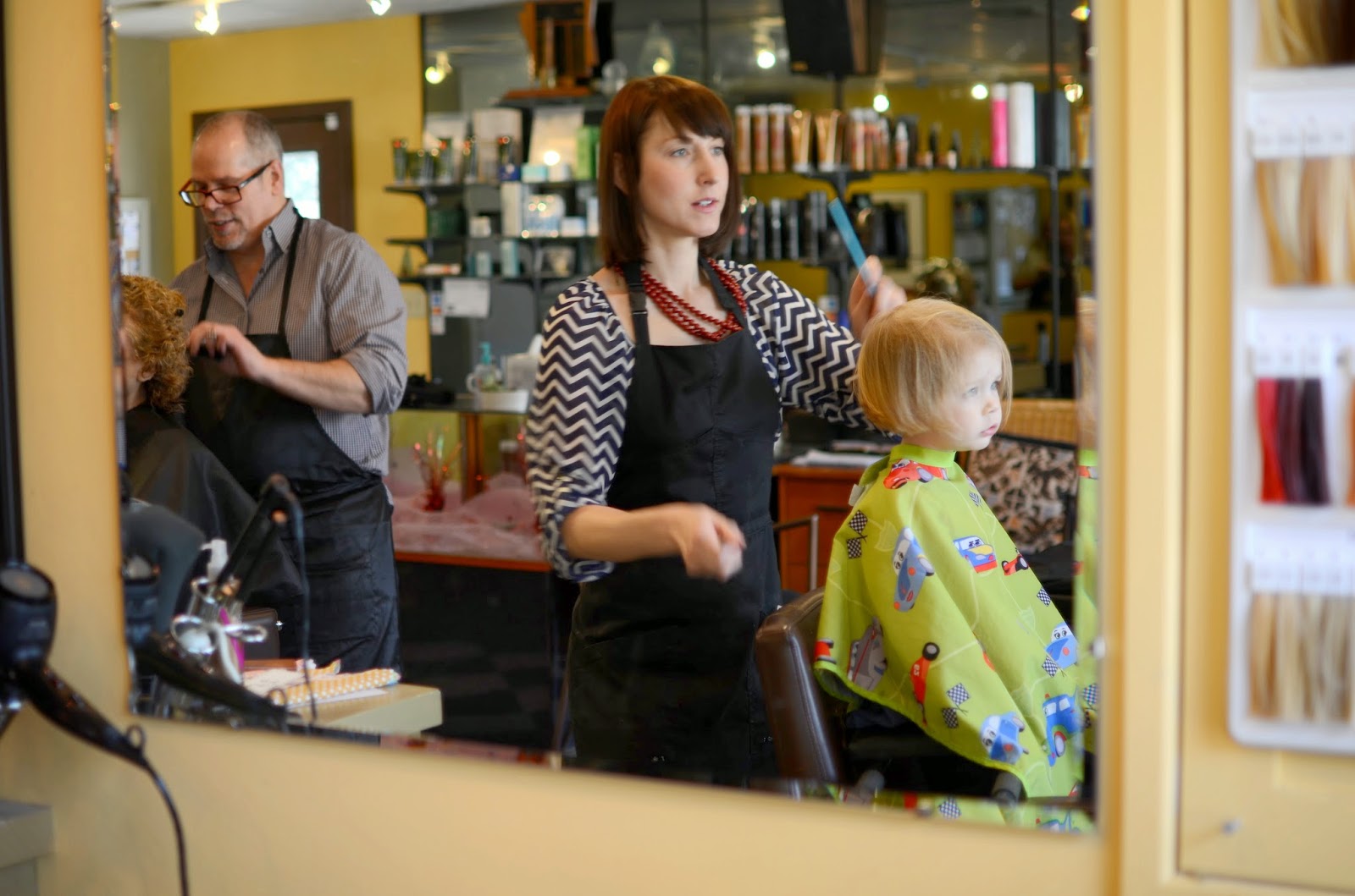 The Rosy Life: Getting down-garden style and Anna's first haircut.