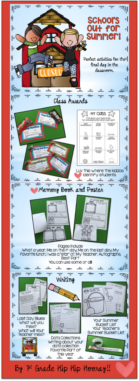 1st Grade Hip Hip Hooray!: School's Out for Summer!