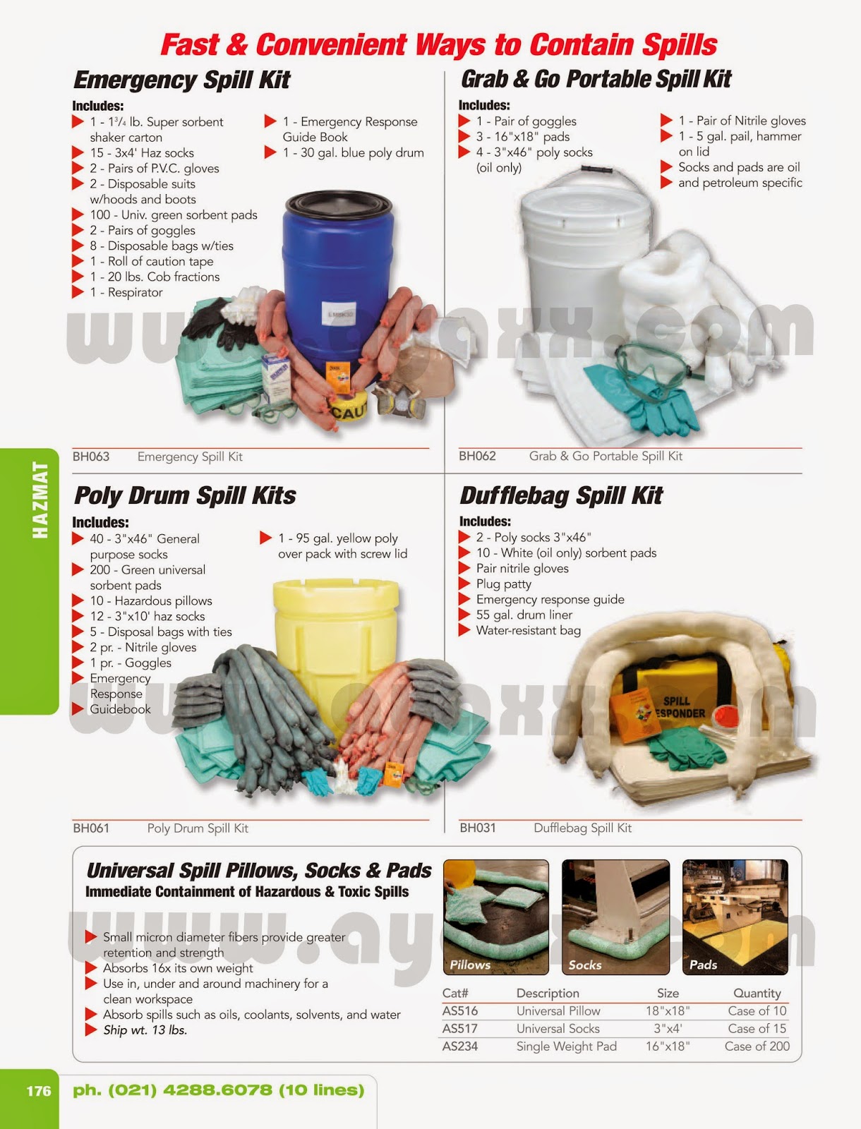 FAST & CONVENIENT WAYS TO CONTAIN SPILS (HAZMAT) (AYAXX).