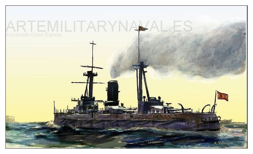 Pintura Militar y Naval: El Acorazado España