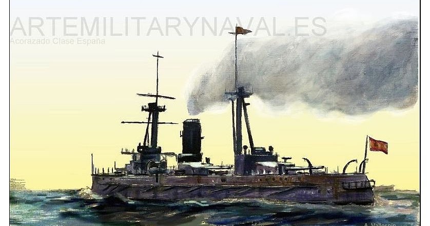 Pintura Militar y Naval: El Acorazado España