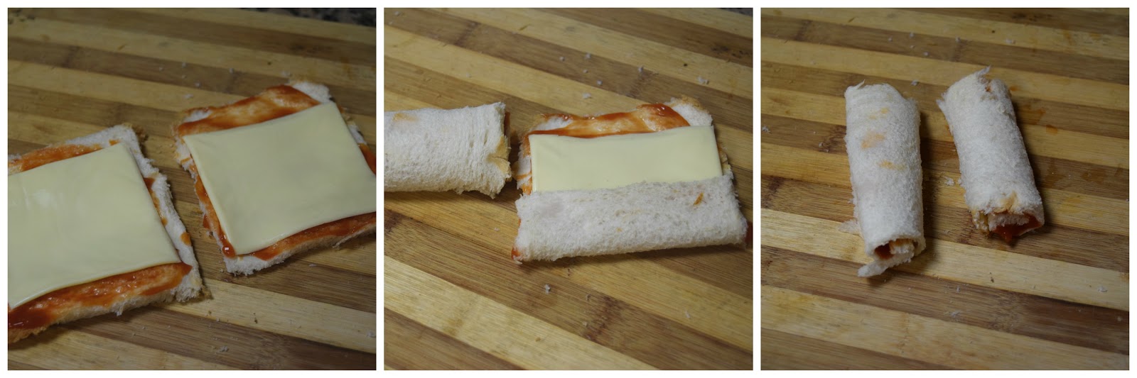 Poornima's Cook Book: Bread Cheese Rolls / Cheese Roll-Ups - Kids Special