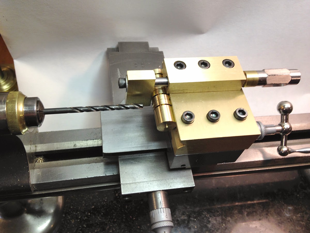 MOWRER WW LATHE TOOLS: Cross slide riser and center drilling attachment