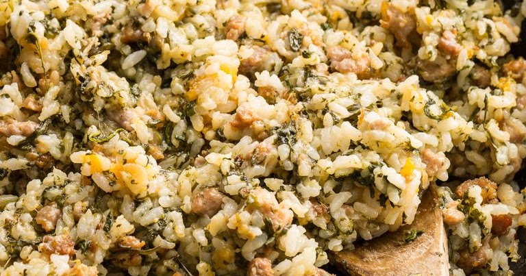 Cheesy Italian Rice with Sausage - Recipes Cottage