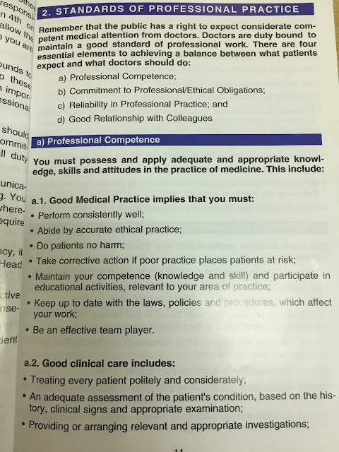 CODE OF CONDUCT FOR DOCTORS