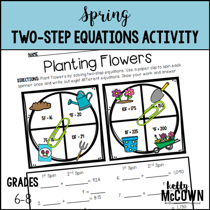 Kelly McCown: Spring Middle School Math Activities & Games BUNDLE
