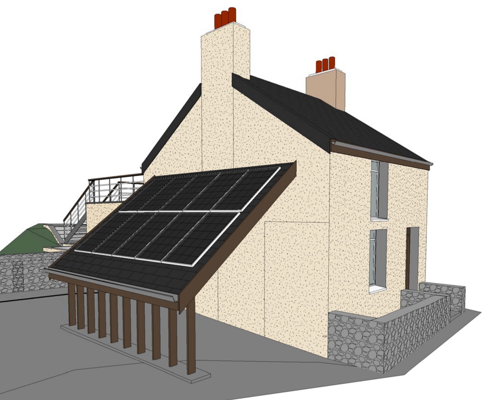 FWA Design News: Proposed House Extension & Solar Roof in Llanberis ...