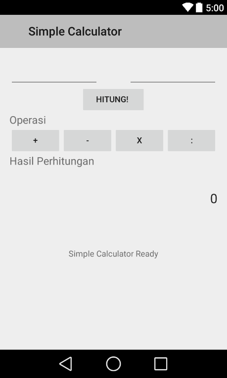 Android Studio: KALKULATOR SEDERHANA