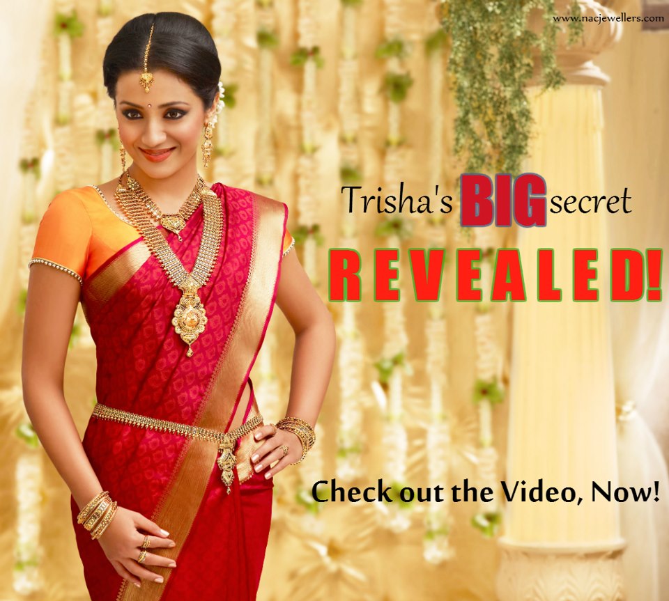 Indian Jewellery And Clothing South Indian Actress Trisha Krishnan In Bridal Jewellery Ad For