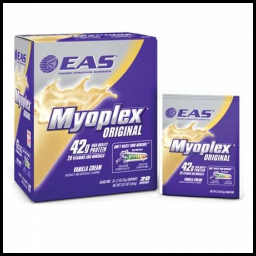 Myoplex Original baunilha caixa c/20 sachês – EAS ~ Era do Aço Suplementos