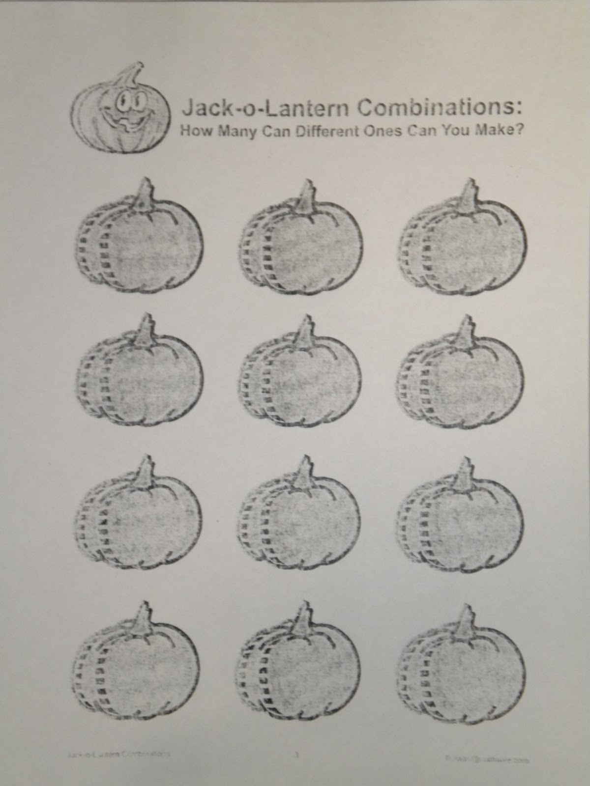 Buzzin' on Cupcakes in 1st Grade!: Jack-O-Lantern Math