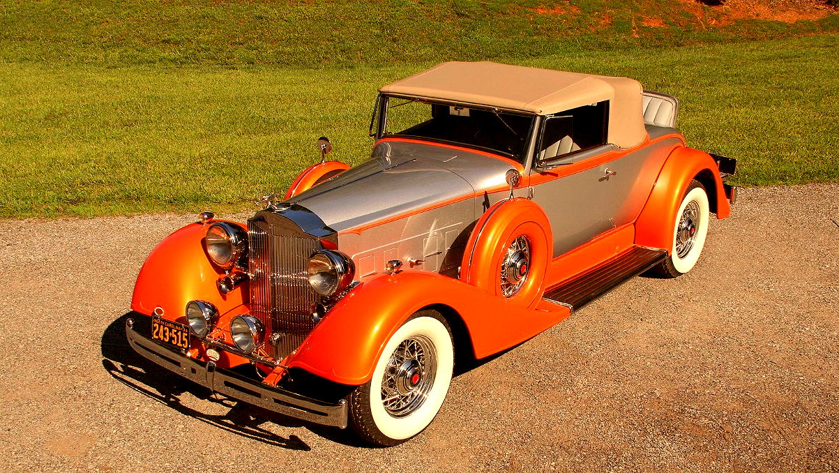 MUSCLE CAR COLLECTION : 1934 Packard Eight 1101 Coupe Roadster Review