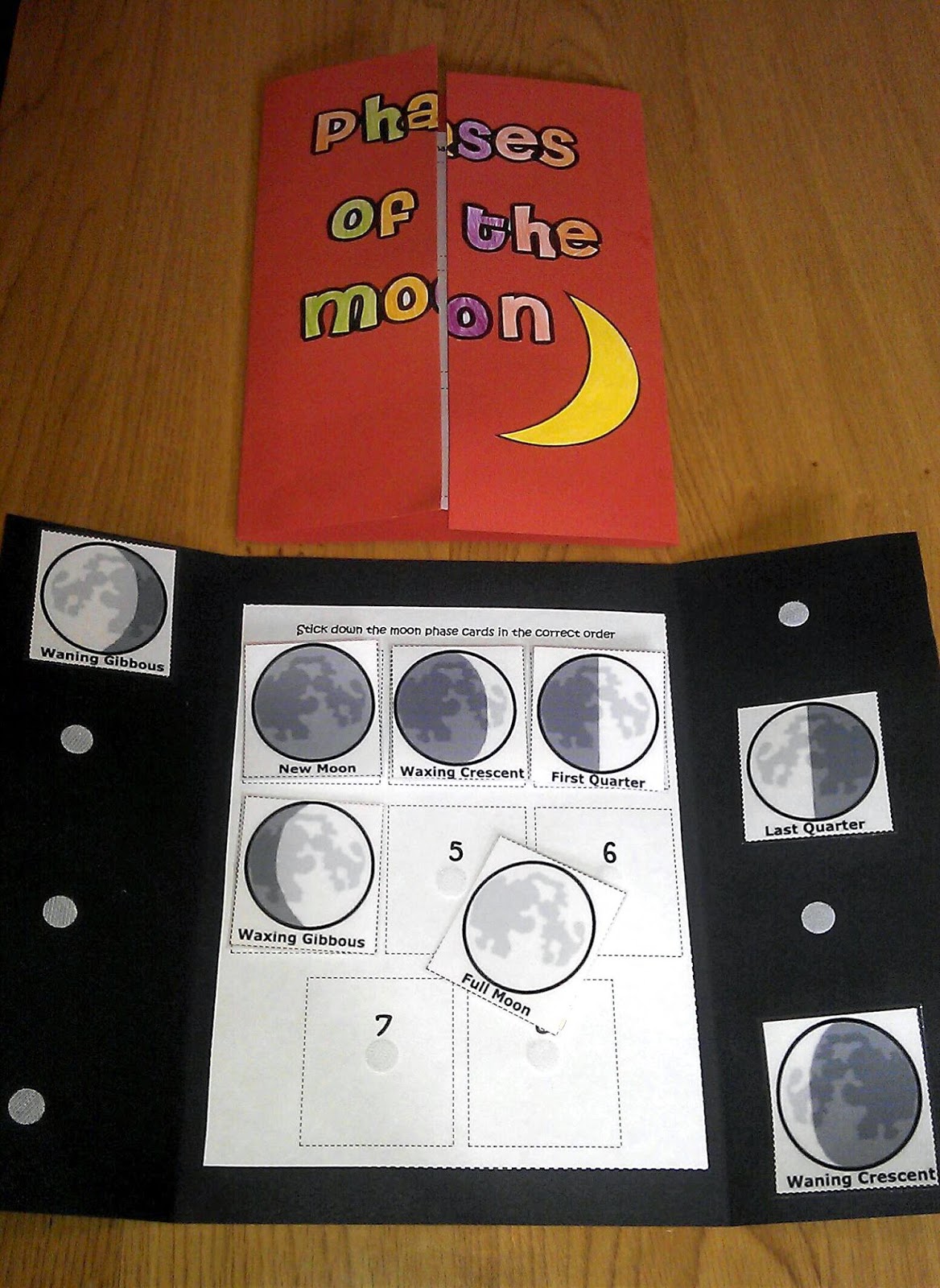 Iman's Home-School: Moon Phases File Folder