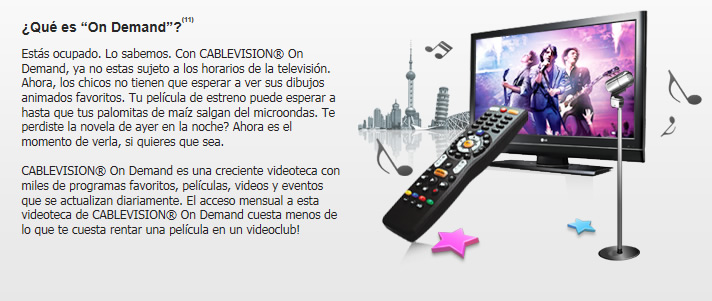 TV por cable con Internet y Telefono: Cablevision OnDemand