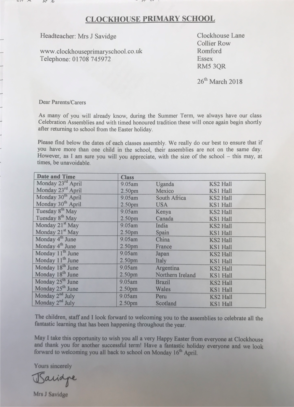 Clockhouse Primary School: Celebration Assemblies are back!