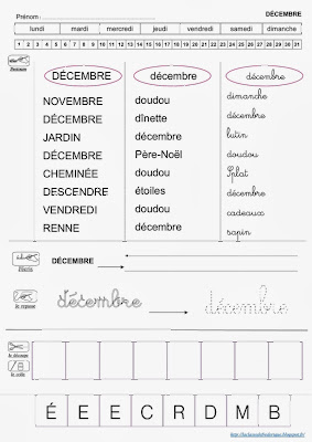 laclassedefrederique: Mot décembre