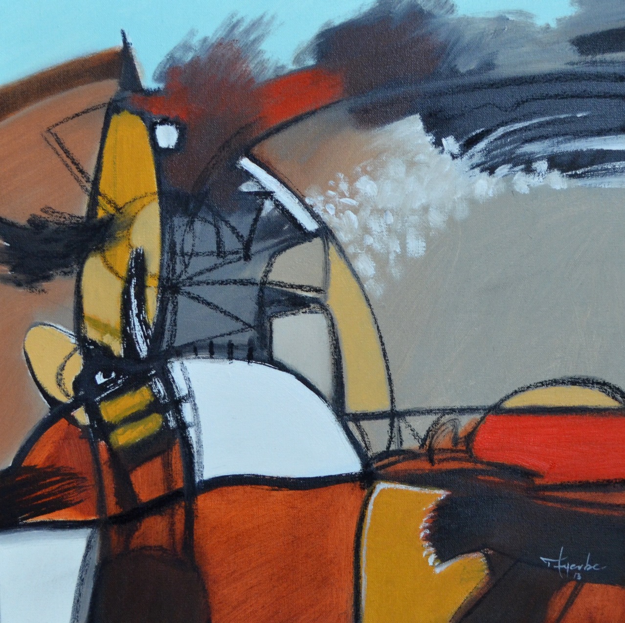 Arte y Actividad Cultural: Pintura artística abstracta