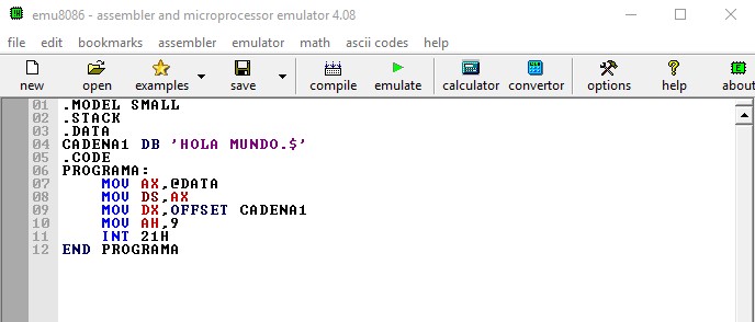 Lenguaje de interfaz y Bases de Datos: Hola mundo en lenguaje ensamblador
