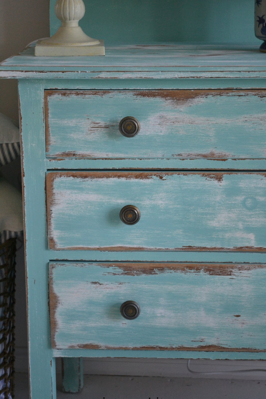 Turquoise Dresser Paint Me White