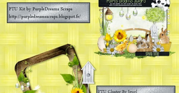 Délire2scrap Tutorials: FTU Cluster - Spring Time