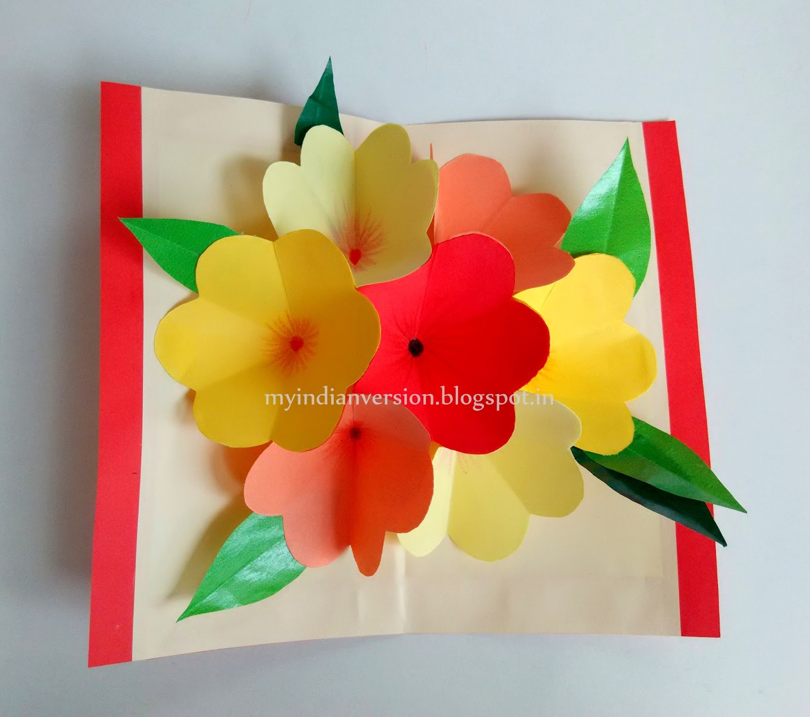 My Indian Version DIY Easy POP UP Card Photo Tutorial My Indian Version DIY Easy POP UP Card Photo Tutorial