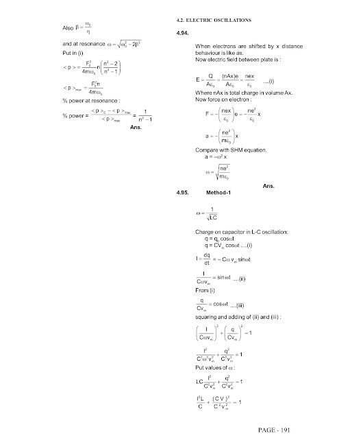 SOLUTIONS TO I E IRODOV BY RKH: 4.92, 4.94, 4.95