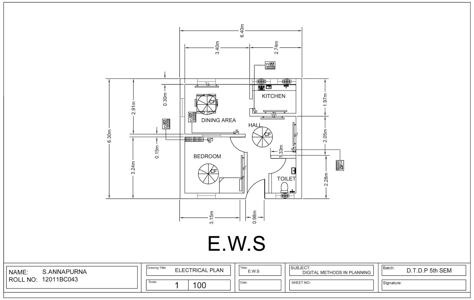 Autocad E.W.S Residential Layout