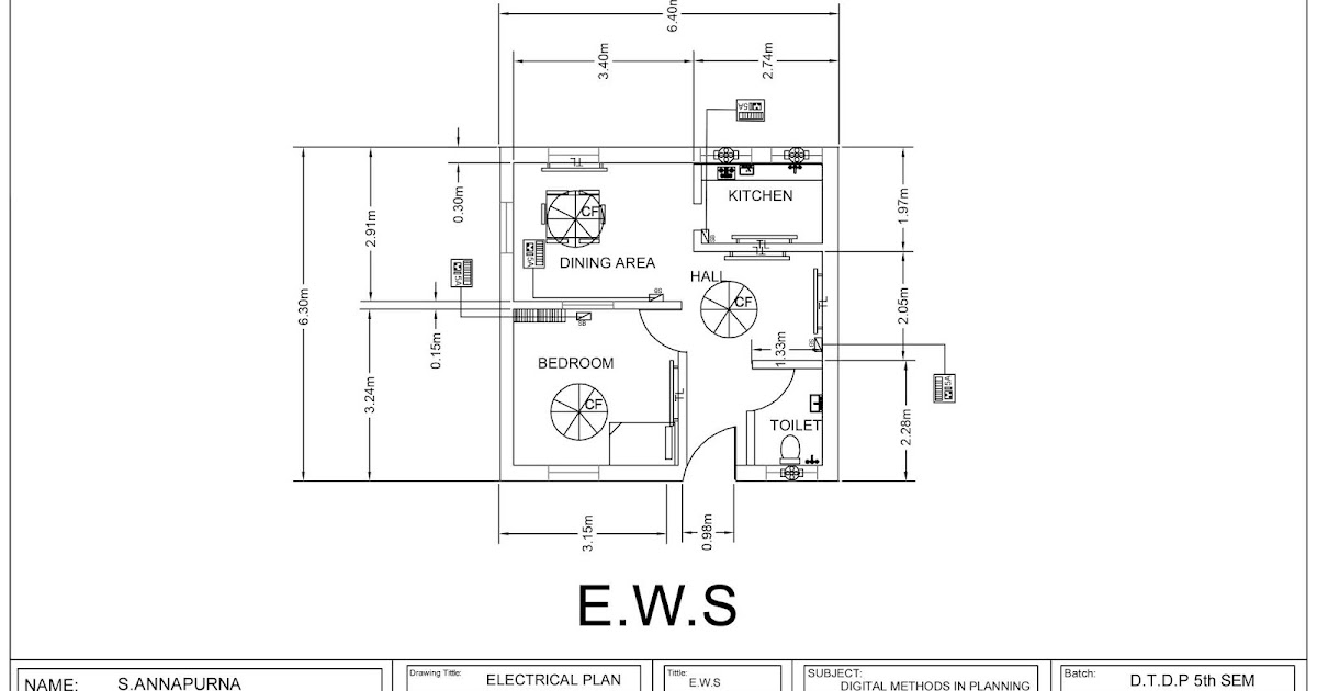 Autocad E.W.S Residential Layout