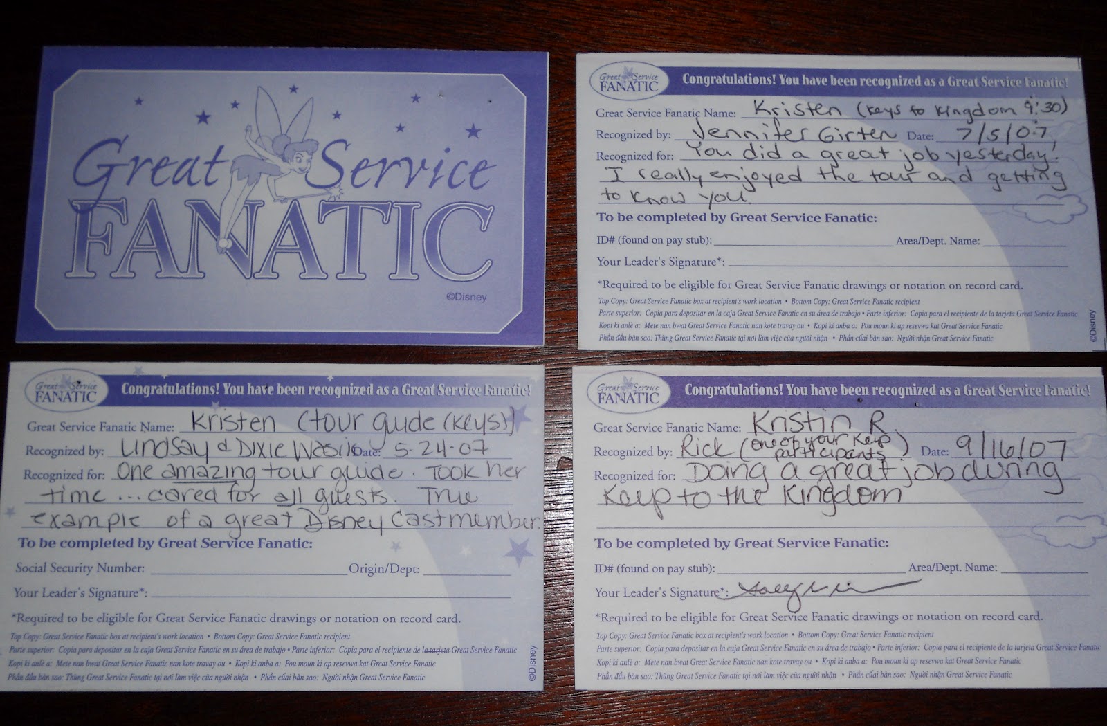 Disney Little Things: How Disney Recognizes their Cast Members: Guest ...