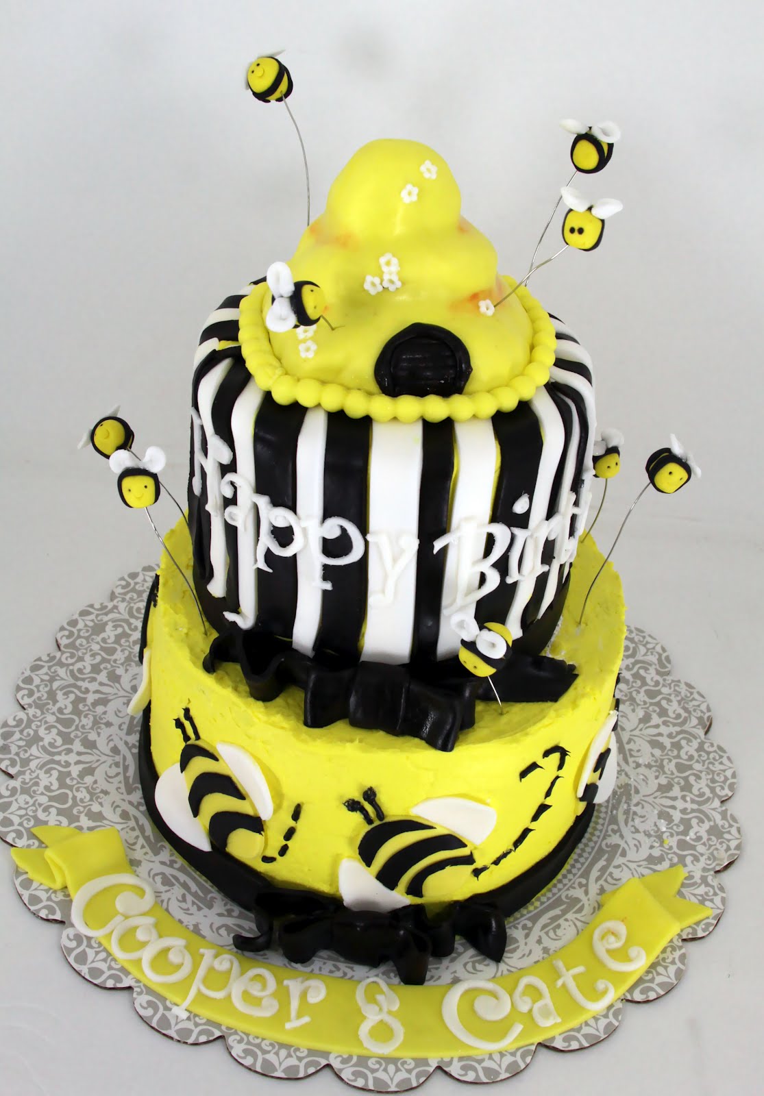 Tastefully Done: Bumble Bee Cake Serves 25 $87.50