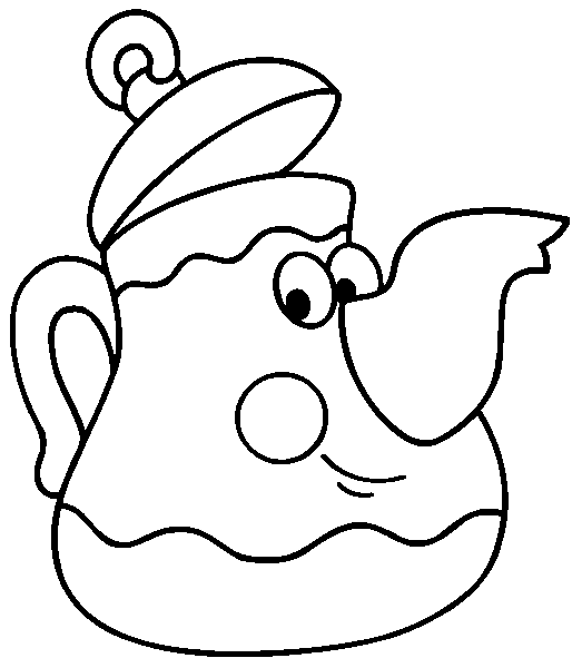 Desenhos de Bule para Colorir e Imprimir - Desenhos para Colorir e Imprimir