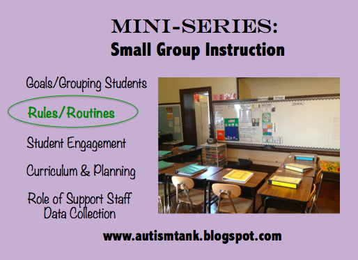 Autism Tank: Mini Series: Small Group Instruction Rules and Routines