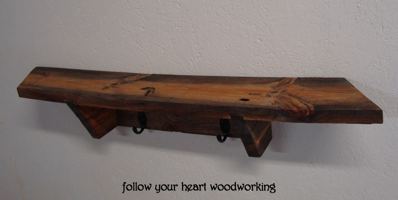 follow your heart woodworking: Barn Board Shelf #2