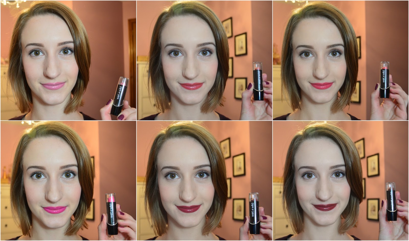 Top Row: 503C Will you be with me? 507C Blushing Bali, 542B Hot Paris Pink