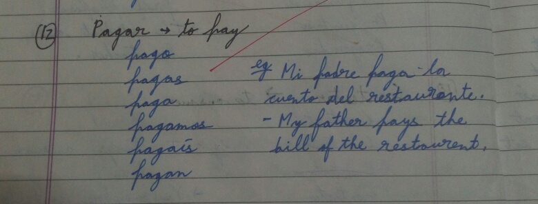 Verb Pagar – to pay | Conjugation | Example