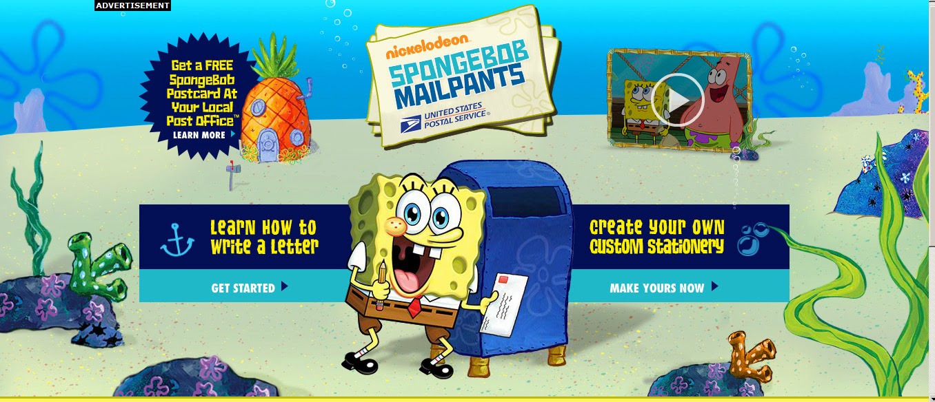 CartoonPhilately: Post Office and SpongeBob work together